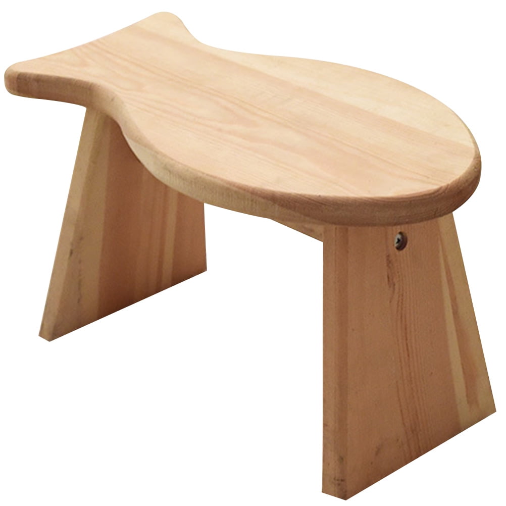 NUOLUX Fish Shaped Step Stool Kitchen Bathroom Bedroom Wooden Foot ...
