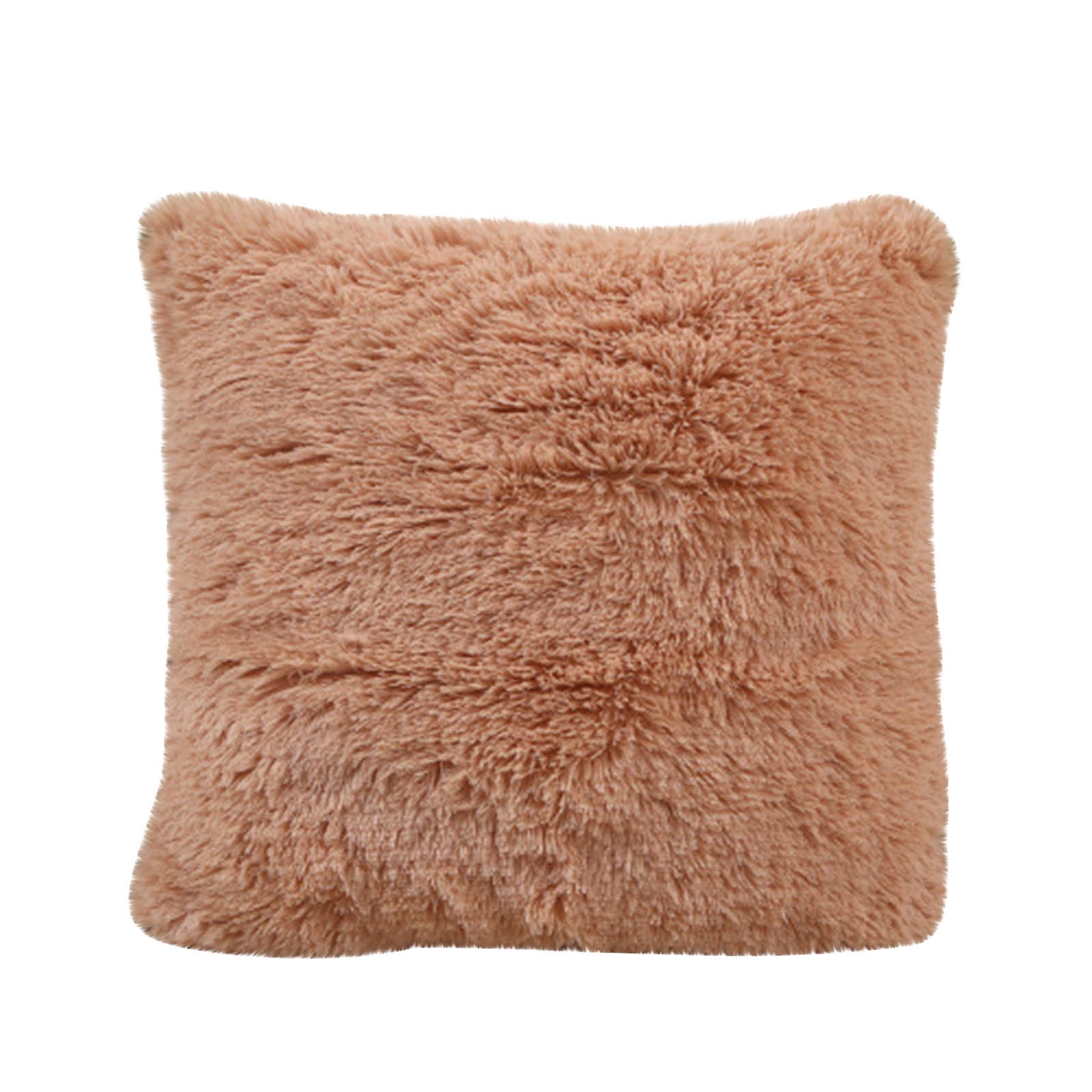 VerPetridure Short Plush Pillow Cover Sofa Cushion Solid Color Home ...