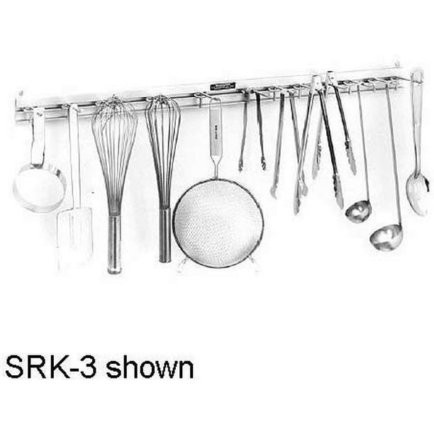 H.A. Sparke SRK-2 Aluminum 24" Utensil Rack with 8 Hangers - Walmart ...