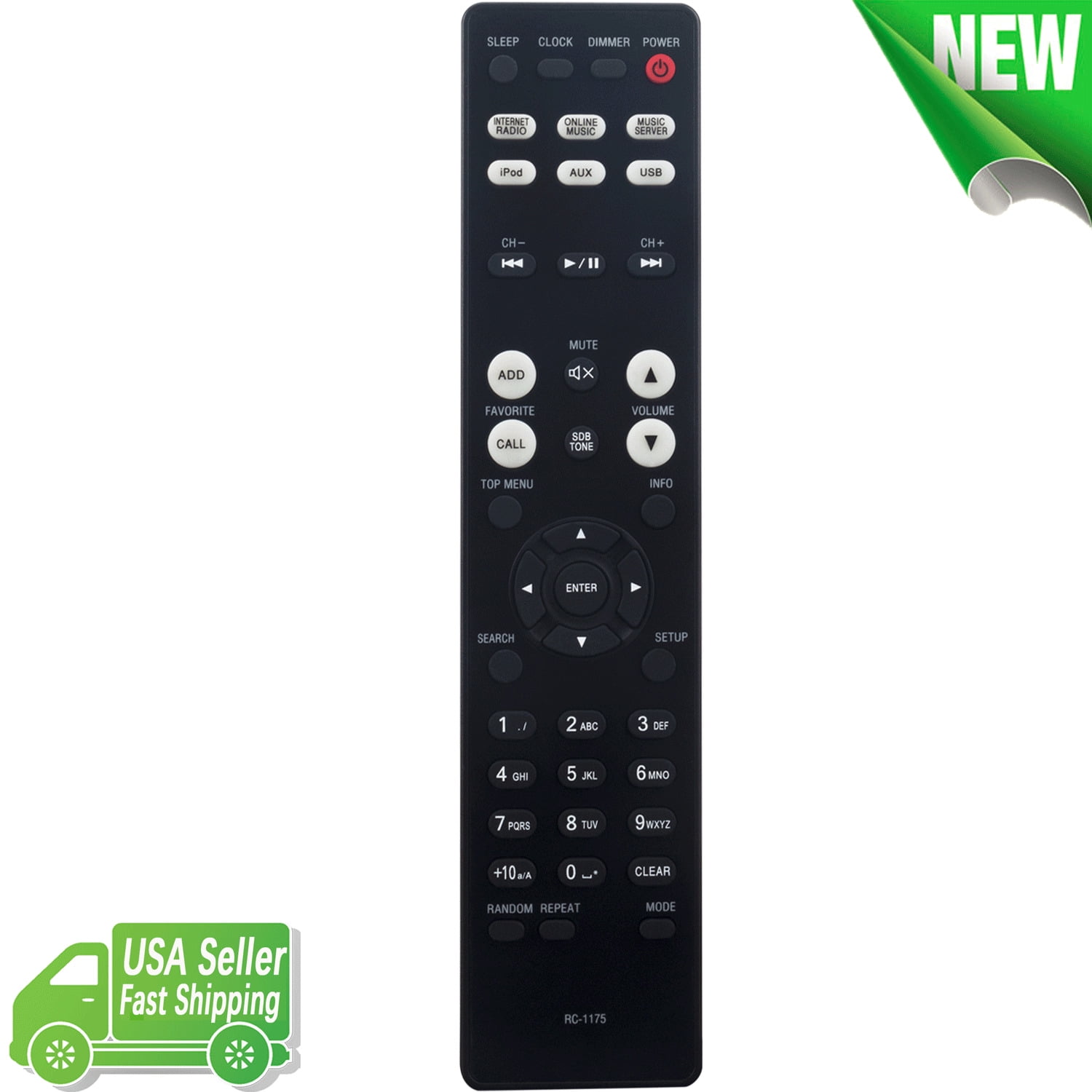 RC-1175 Replacement Remote Control for DENON CD Receiver Audio AV ...