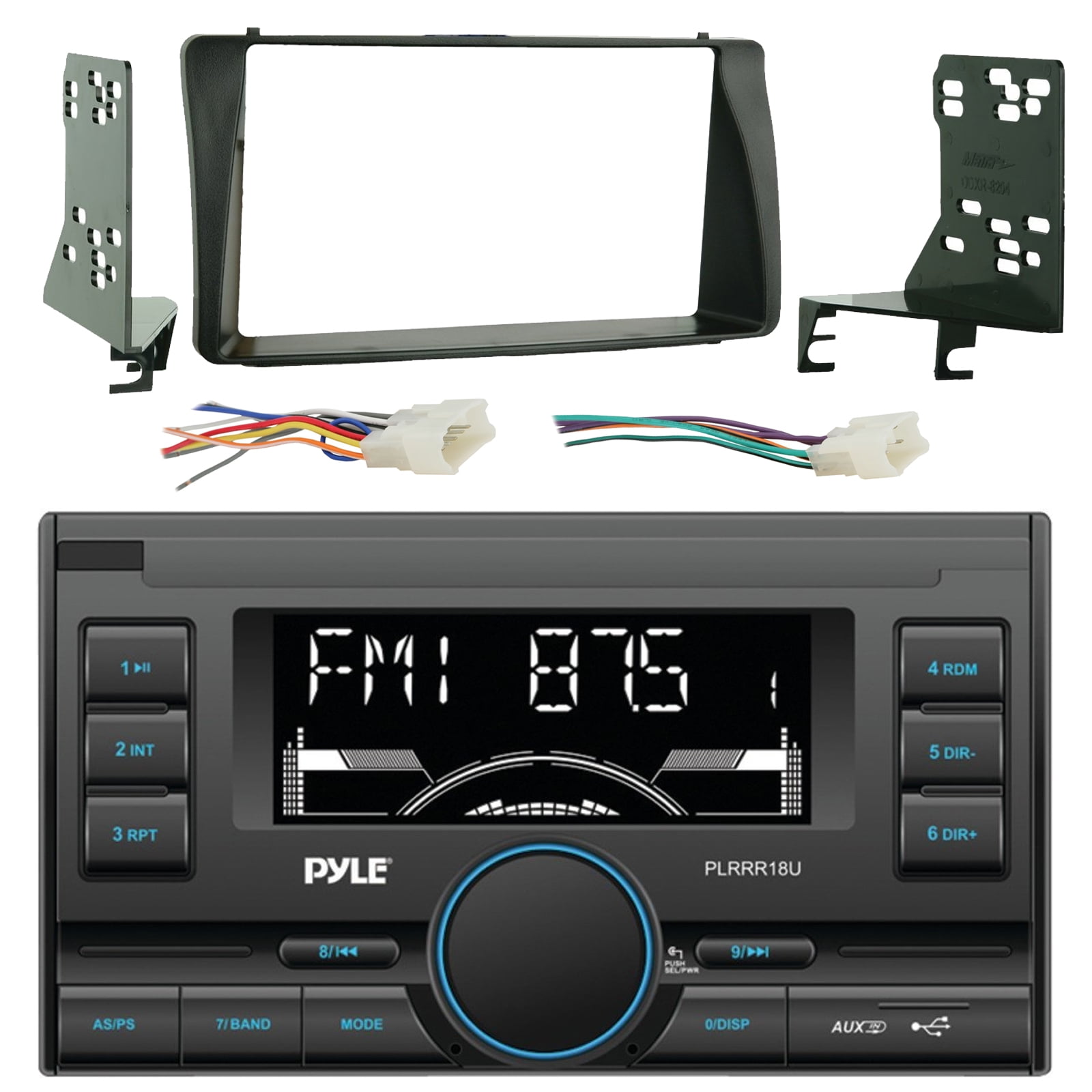 Pyle PLRRR18U USB/SD/AUX Mechless Receiver Bundle Combo With Metra 2 ...