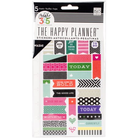 Create 365 Planner Stickers 5 Sheets/Pkg-Bold - Washi | Walmart Canada