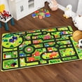 Assaile Traffic Game City Street Map Black 5*7ft Area Rug for ...