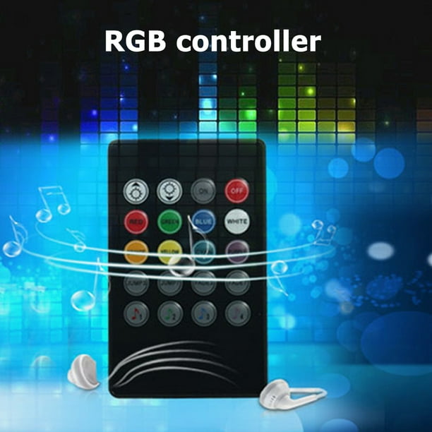 20 botones Música IR Control remoto 5V USB LED RGB Audio Infrarrojo Controlador | Walmart en línea