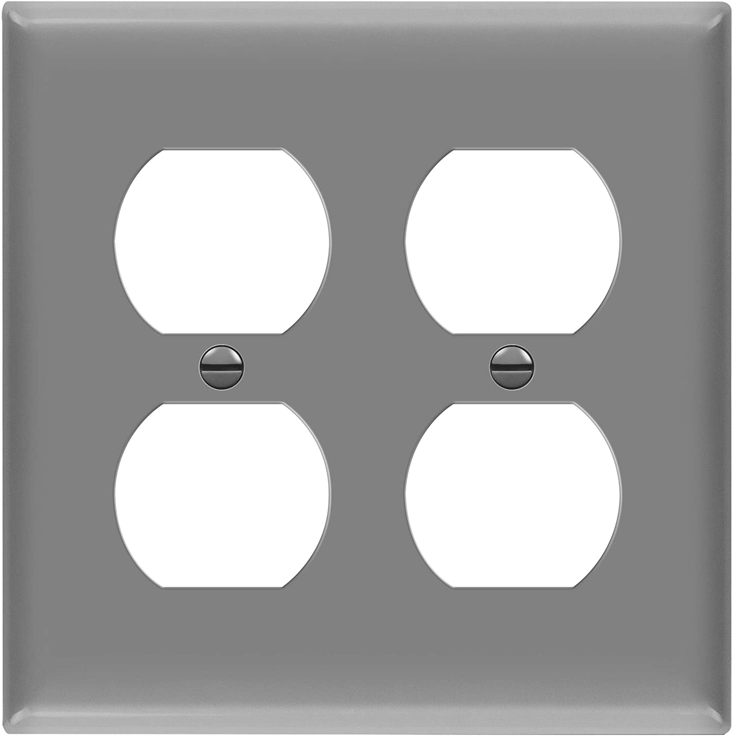 ENERLITES Double Duplex Wall Plate, Two Electrical Outlet Cover, Mid ...