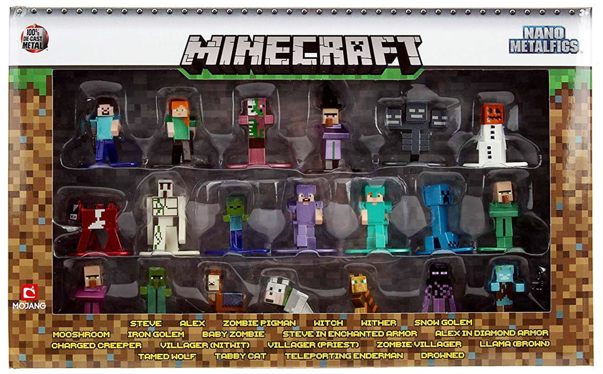 Nano Metalfigs Minecraft Diecast Figure 20-Pack [Version 2] - Walmart.com