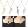 ANXPTIME Lebanon Map Pendant Clavicle Chain Titaniums Steel Necklace ...