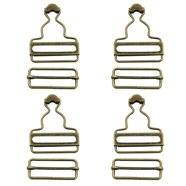 12 Sets Metal Buckles Dungaree Buckles with Rectangle Slider Fasteners ...