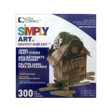 Go Create Wood Jumbo Craft Sticks, 300 Pack - Walmart.com