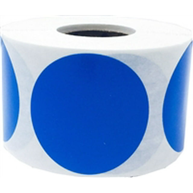 Blue Circle Dot Stickers | 1.5" Inches Round | 500 Pack - Walmart.com