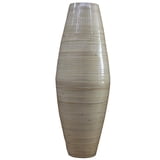 Bamboo Cylinder Floor Vase - Handcrafted Tall Decorative Vase - Ideal ...