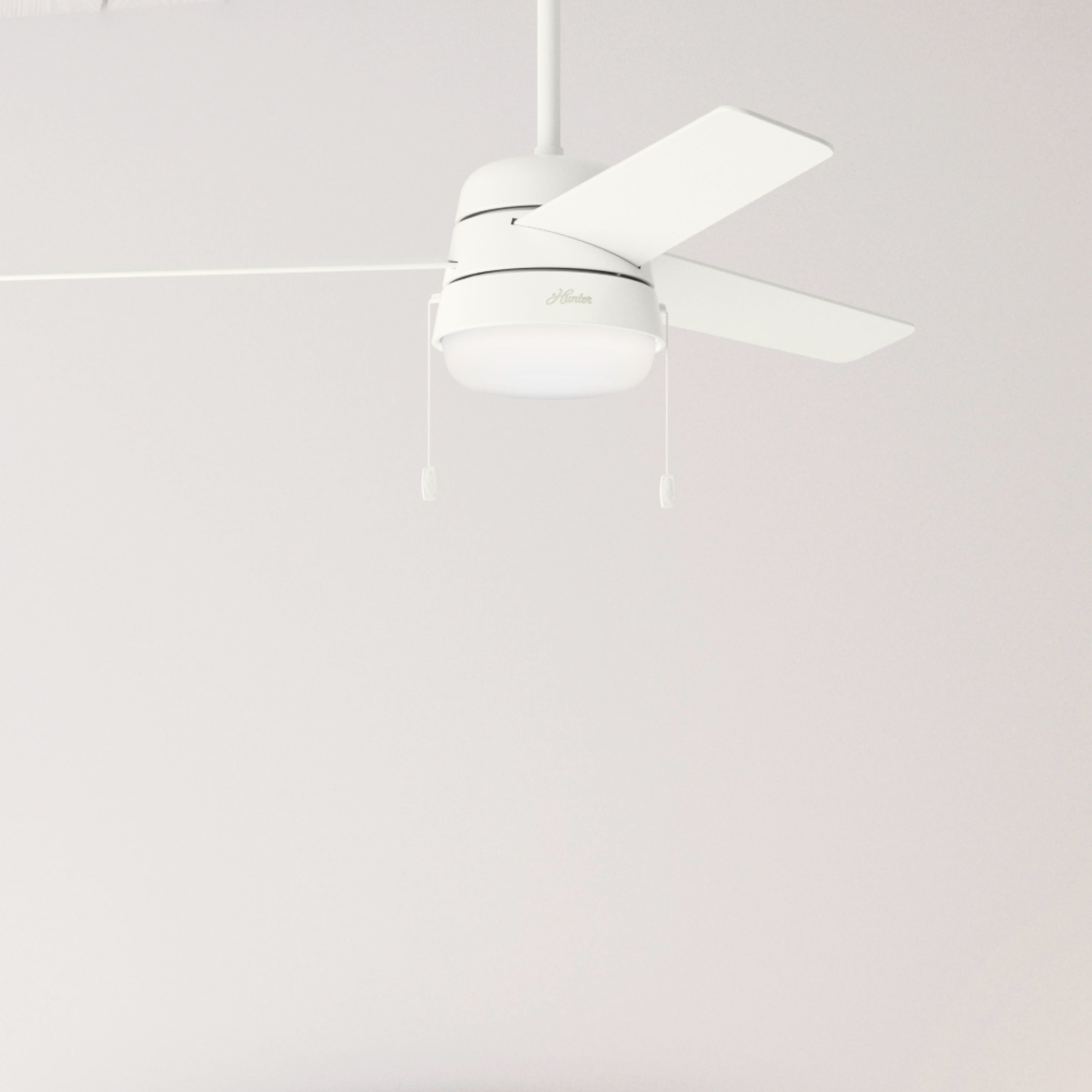 Restored Hunter Fan 52 inch Contemporary Fresh White Finish Indoor ...