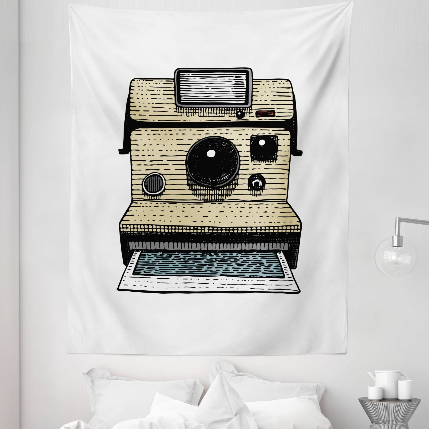 Camera Tapestry, Vintage Photo Machine Instant Images Old Looking Retro ...