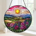 Colorful Floral Stained Glass Suncatcher Window Hanging Nature Sun ...