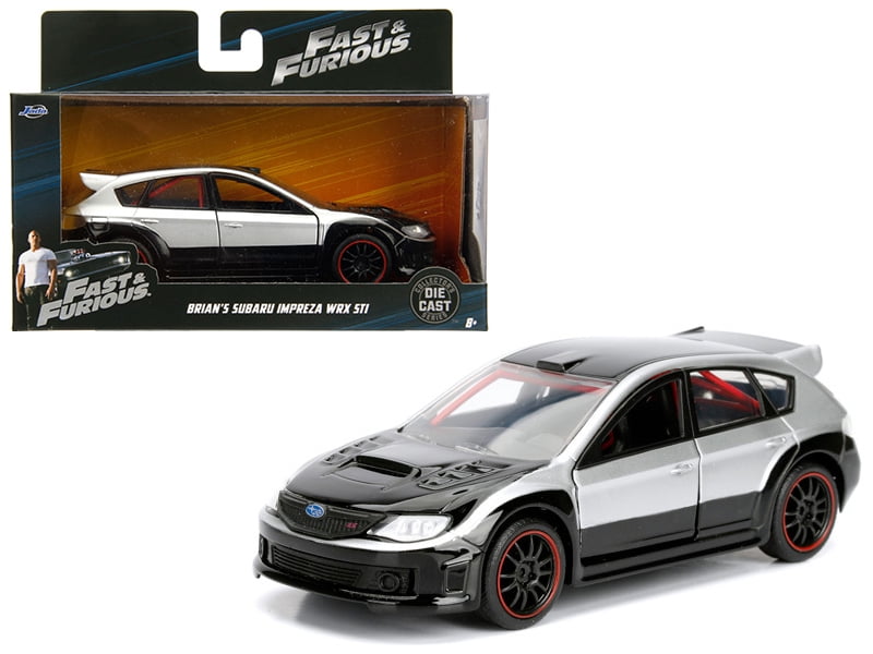 Brian's Subaru Impreza WRX STI Silver and Black "Fast & Furious" Movie 1/32 Diecast Model Car by ...