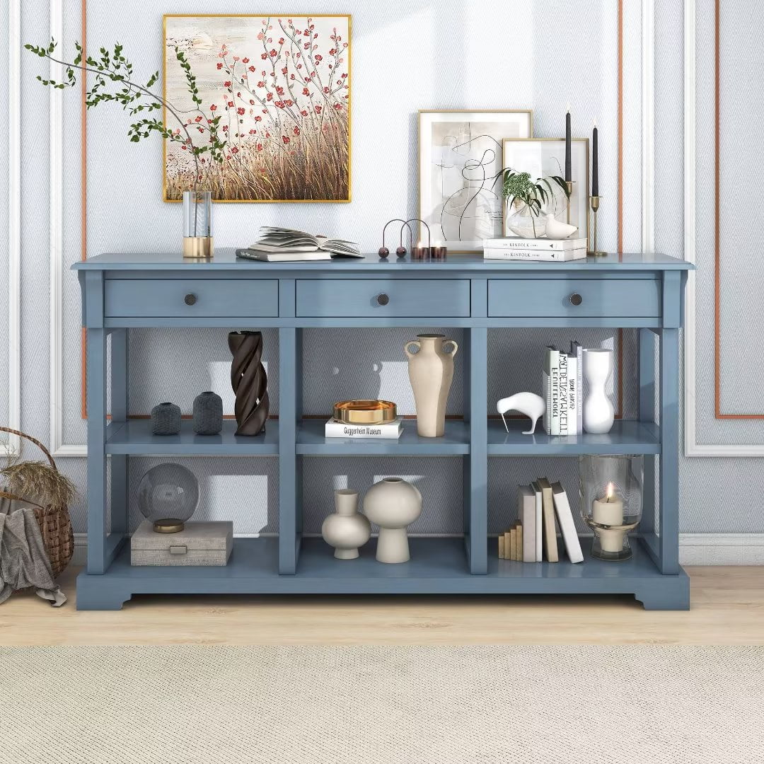 Teal Rustic Sofa Table | Cabinets Matttroy