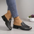 AJGRHE Women's Casual Shoes Fashion Square Toe Open Toe Low Heel Mules ...