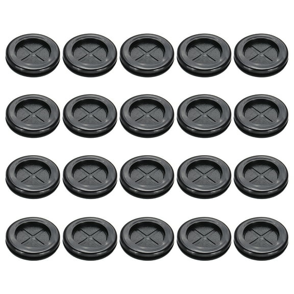 CordAway® Grommet, Flexible - 2-3/8" dia., 1-1/8" deep, Black, 1/pack ...