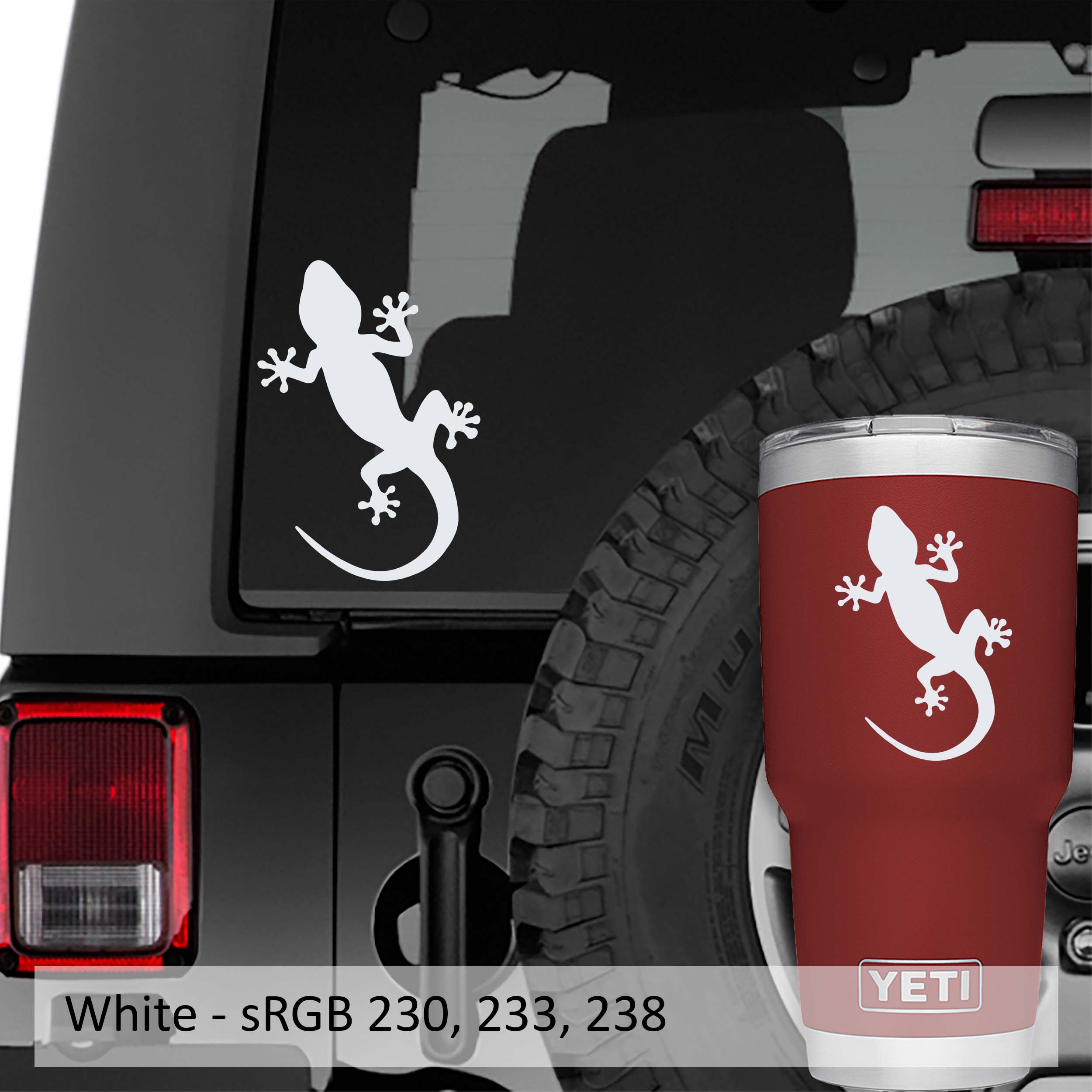 Collectible Decals Gecko Lizard Vinyl Decal - Walmart.com