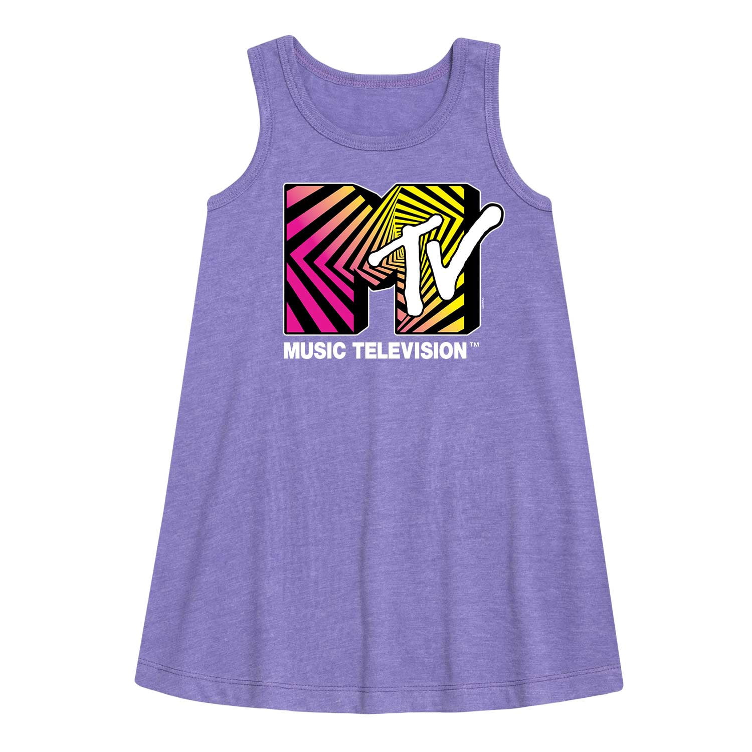 MTV Logo - Optical 80S - Toddler and Youth Girls A-line Dress - Walmart.com