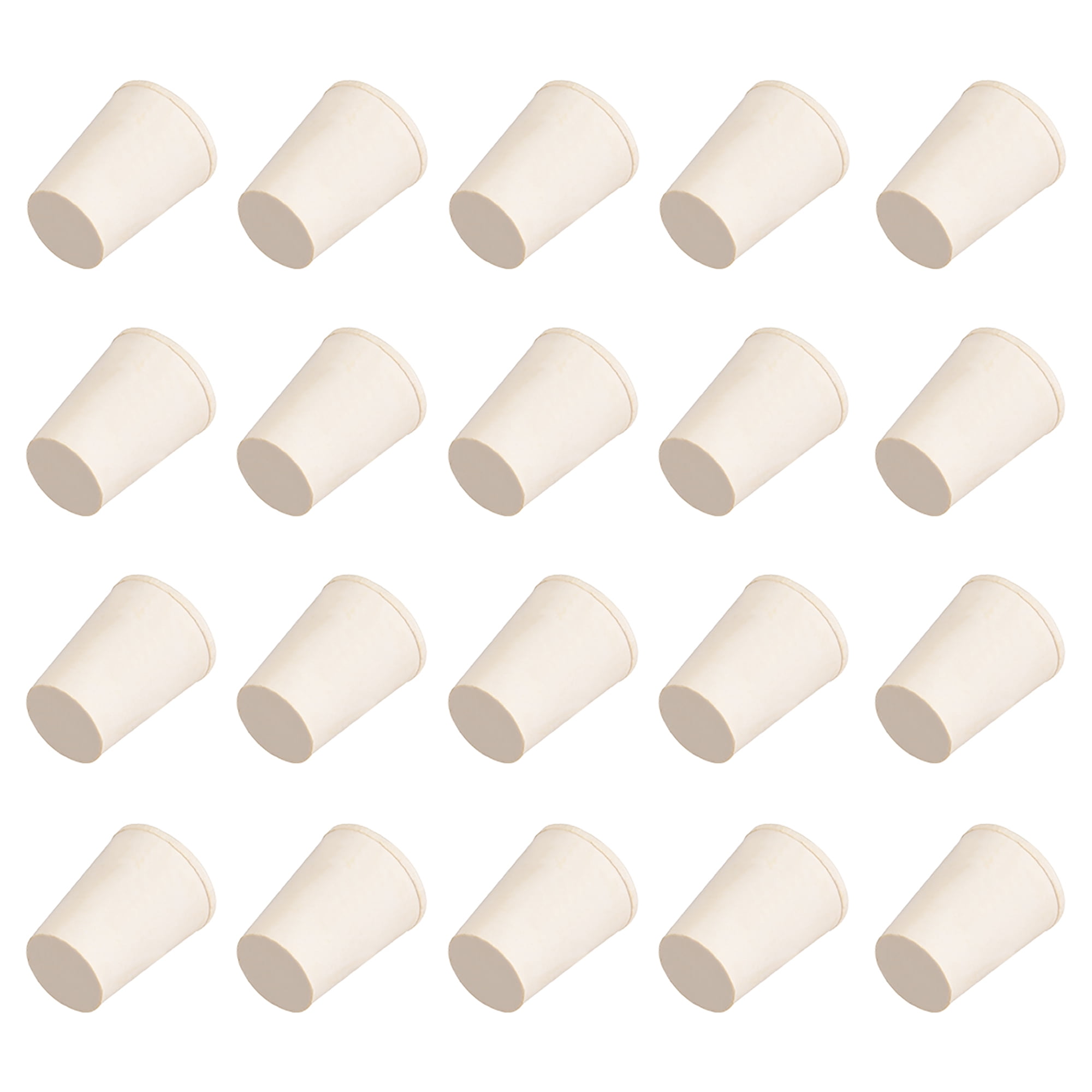 White Tapered Shaped Solid Rubber Stopper for Lab Tube Stopper Size 00 ...