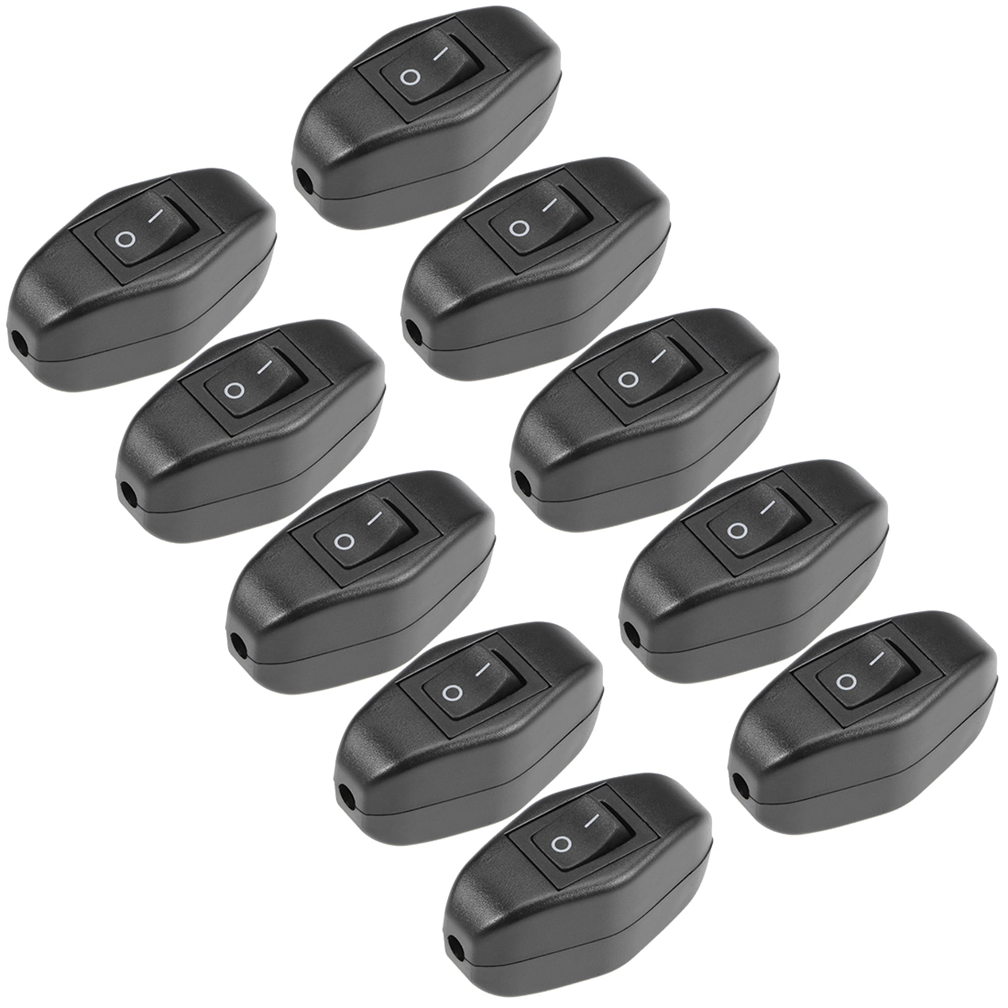 Inline Cord Switch Ac 250v 6a Spst On Off Feed Through Rocker Switch