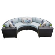 TK Classics Miami Wicker 7 Piece Patio Conversation Set with Ottomans ...