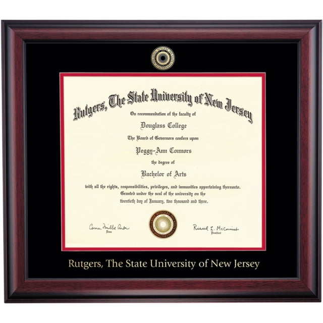 OCM Diploma Frame for Rutgers RU, 19" x 21" Diploma Certificates Frame ...