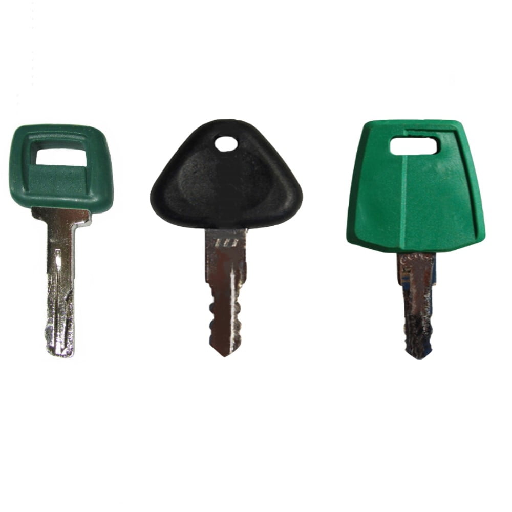 Set of 3 Volvo Keys - Heavy Equipment Key Set w/ Laser - Excavator ...
