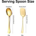 4 piece stainless steel large serving spoon shovel long handle with ...