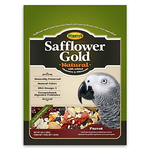 Higgins Safflower Gold Natural Food Mix for Parrots 3lbs - Walmart.com