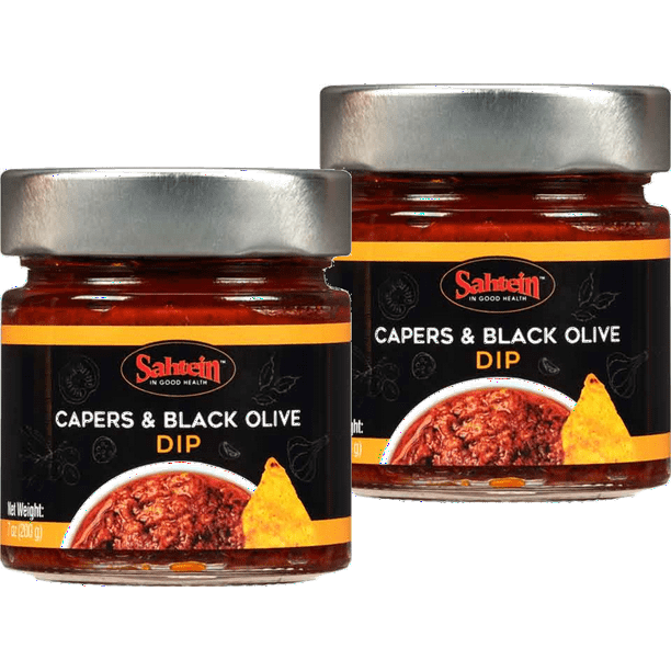Sahtein Capers & Black Olive Dip, Product of Turkey, 2-Pack 7 oz. Jars ...