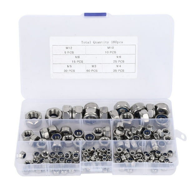 Metric Threaded Nutser 304 Stainless Steel Self Locking Nuts M3 M4 M5 ...