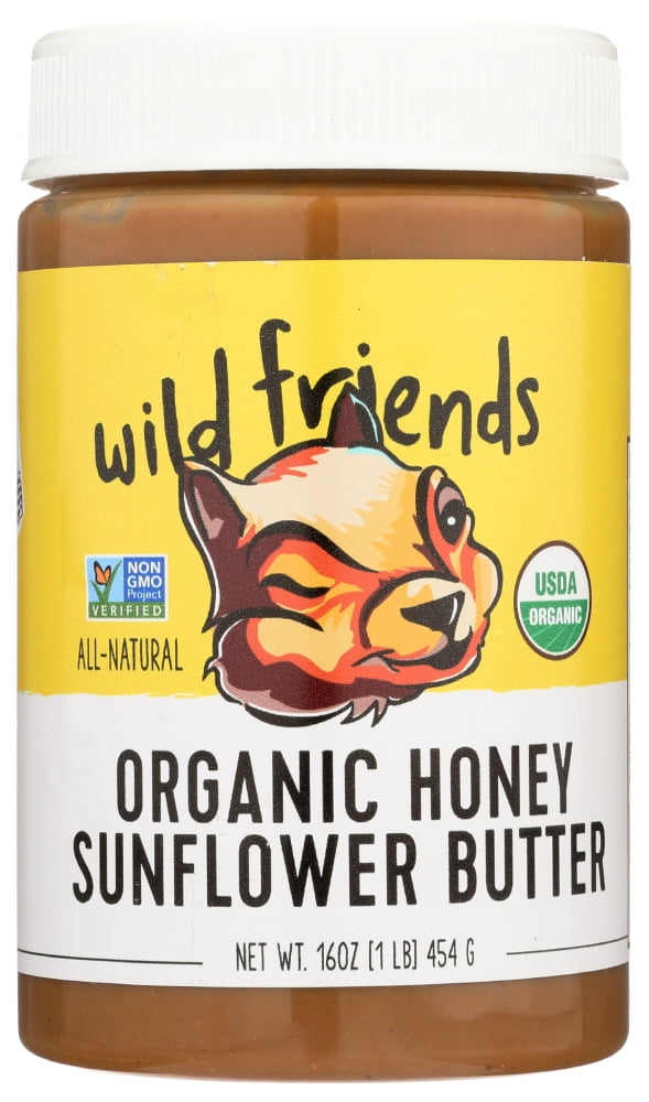 Wild Friends Nut Butter, Honey Sunflower, Organic, 16 Oz - Walmart.com