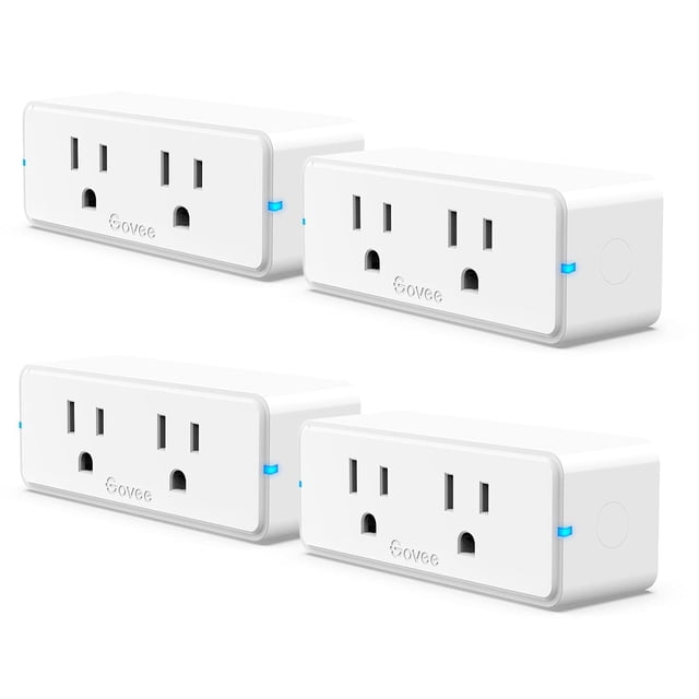 Govee Dual Smart Plug 4 Pack, 15A WiFi Bluetooth Outlet, Work with ...