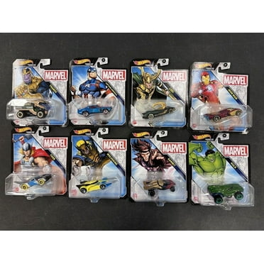 Hot Wheels Marvel Avengers 5-Pack: Superhero Character Cars with Iron ...