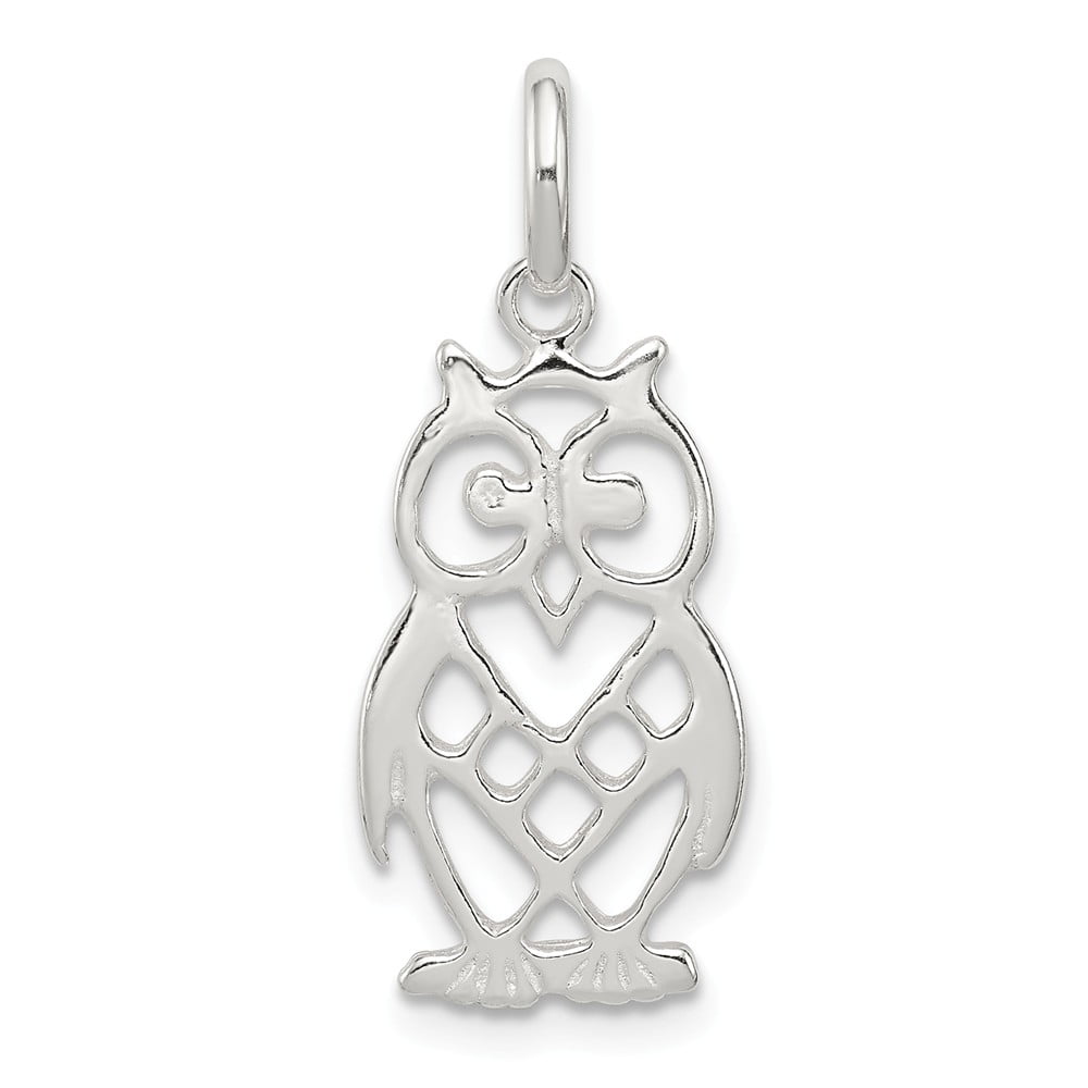 FB Jewels Sterling Silver Owl Charm - Walmart.com