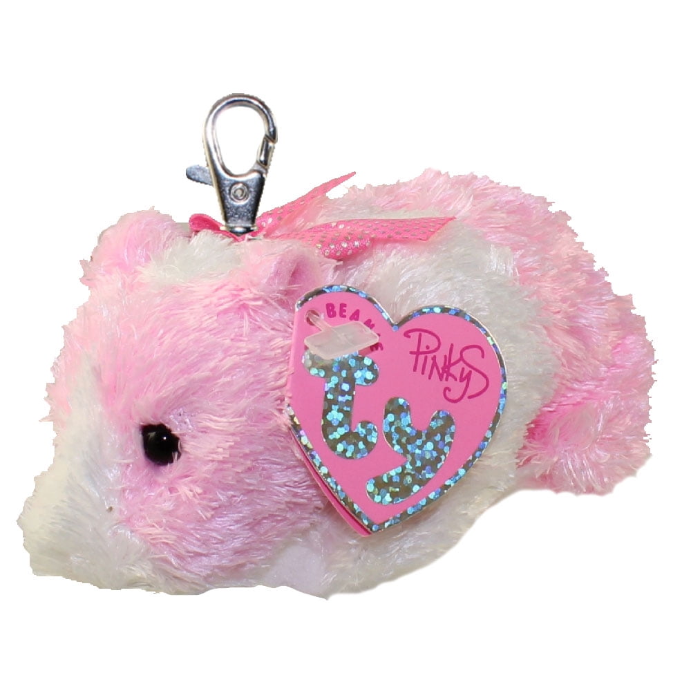 TY - TY Pinkys - ROSA the Pink & White Guinea Pig ( Metal Key Clip ) (4 ...