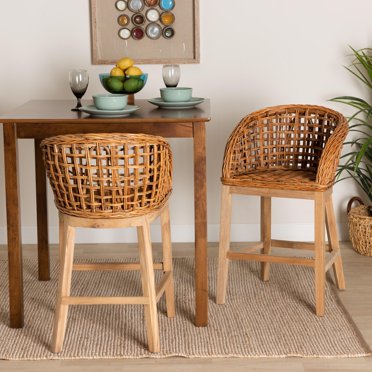 bali & pari Orchard Rattan BOHO Counter Stool, Natural Brown - Walmart.com