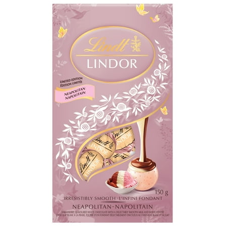 Lindt LINDOR Neapolitan Truffles Bag, 150g, E-LINDOR LDR VAL BG NPLN ...