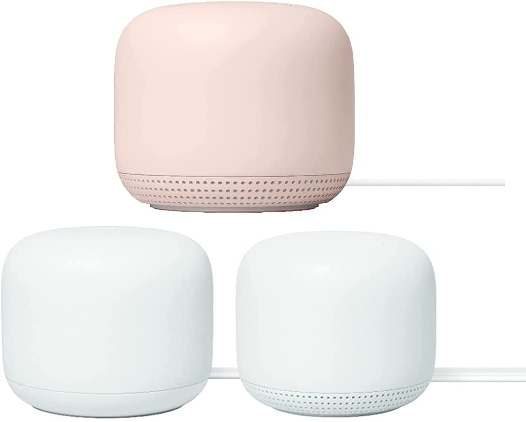 Restored Google Nest WiFi Router 3 Pack Sand (One Router and Two ...