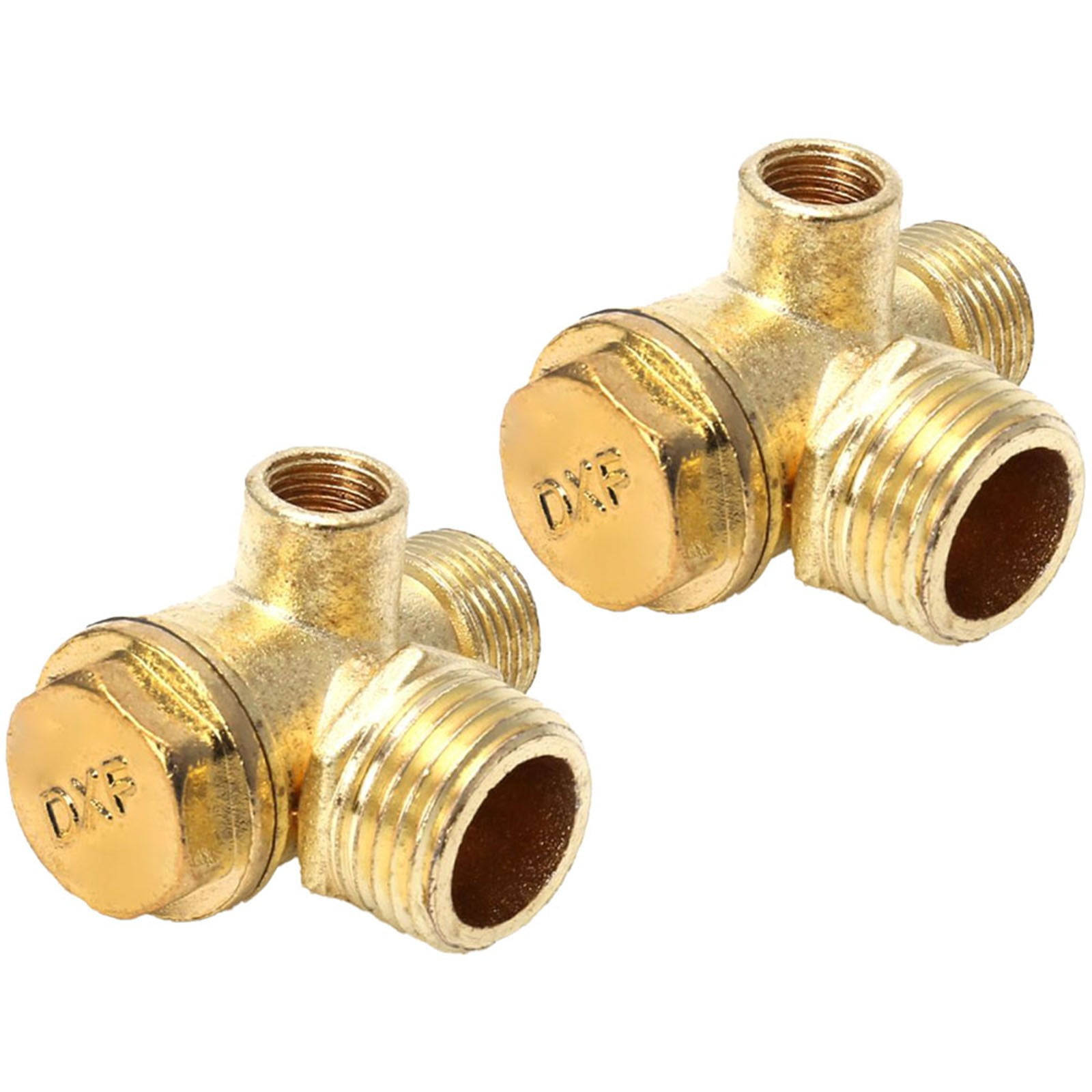 2PCS 3-port Air Compressor Check Valve Central Pneumatic Valves Thread ...
