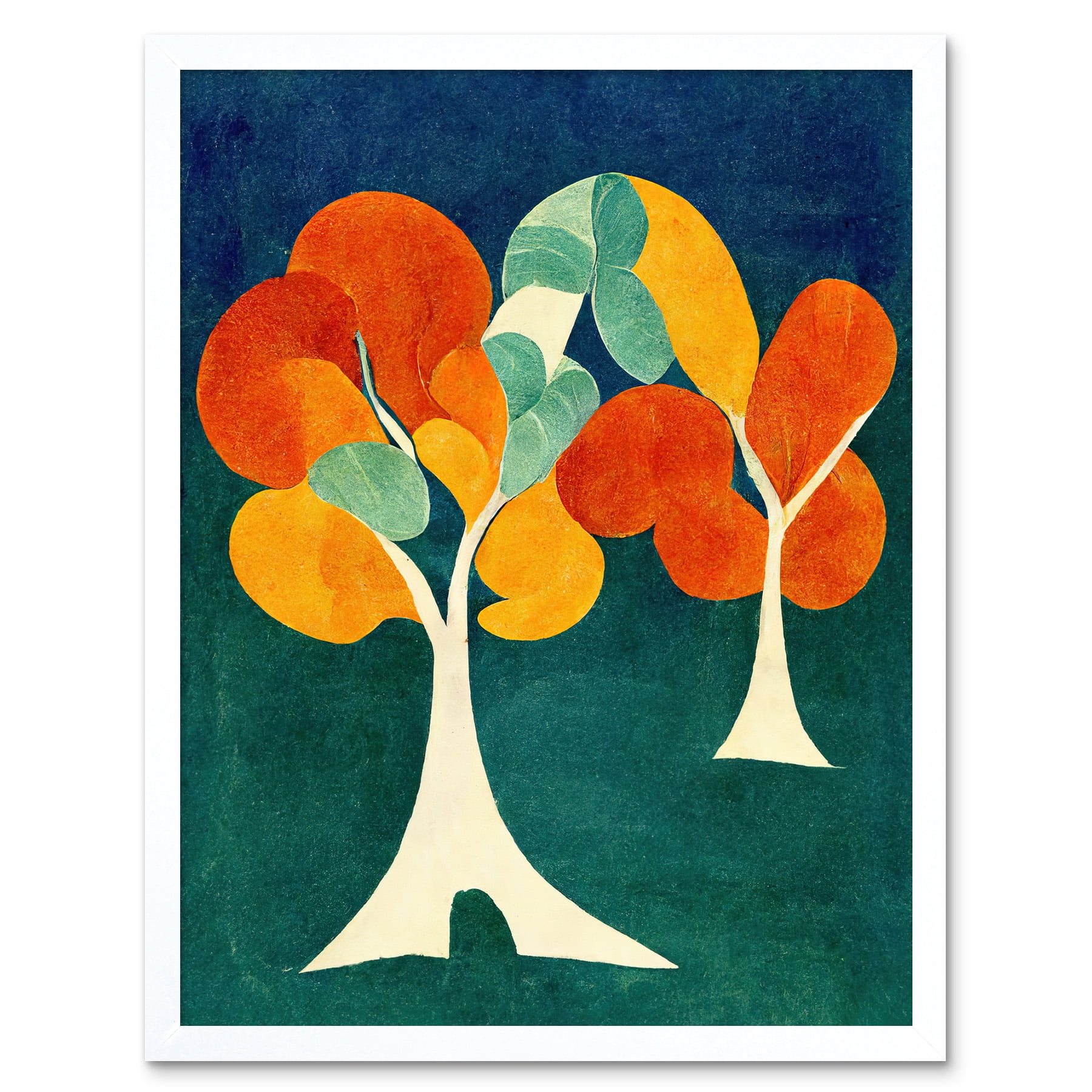 Minimalistic Henri Matisse Style Autumn Fall Trees Abstract Art Print ...