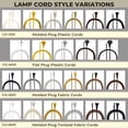 Lamp Cord with Molded Plug, Stripped Ends Ready for Wiring, 8 ft long ...