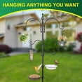 Adjustable Shepherd Hook Stand, 34"- 55" Black Iron Shepherd Hook with ...