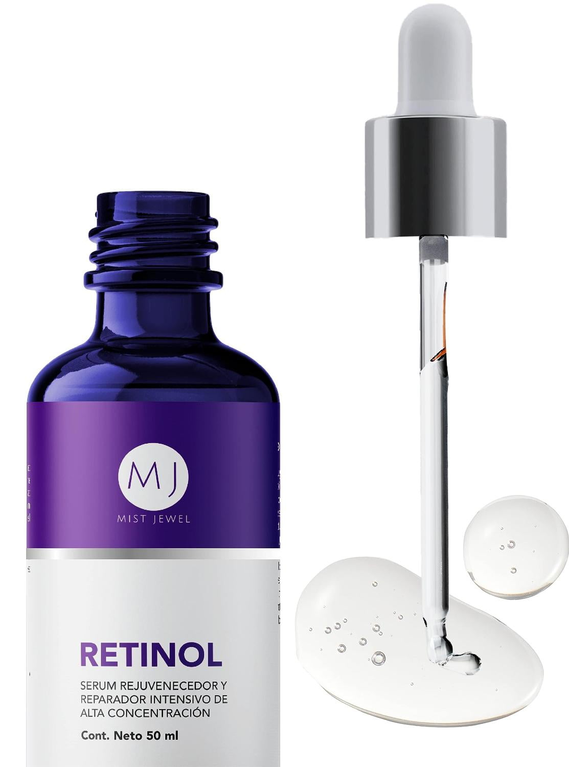 MIST JEWEL Serum Facial Retinol (Vit A), Ácido hialurónico, Vitamina C ...