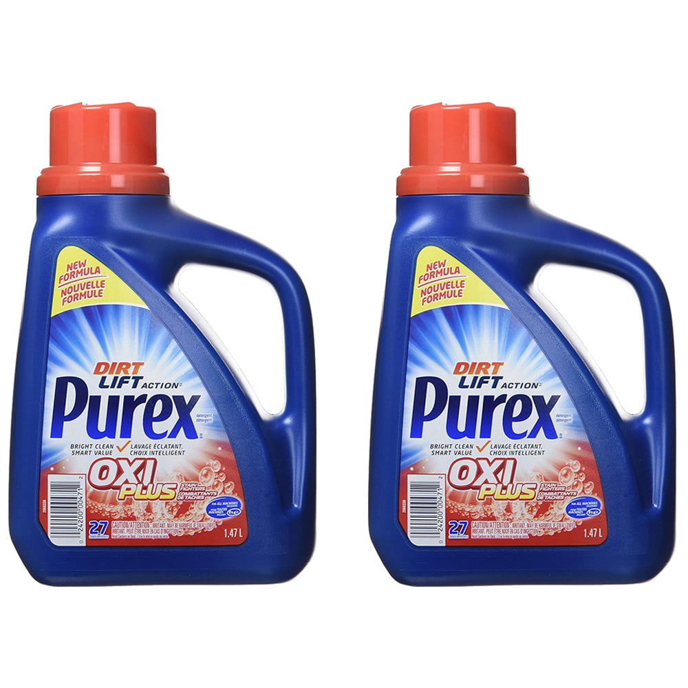 Purex 1.47 L Plus Oxi Liquid Laundry Detergent, 1.47 Liters (Pack of 2 ...