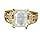 12.25 Carat / 13.25 Ratti Gold Finger Ring Natural White Sapphire Stone ...
