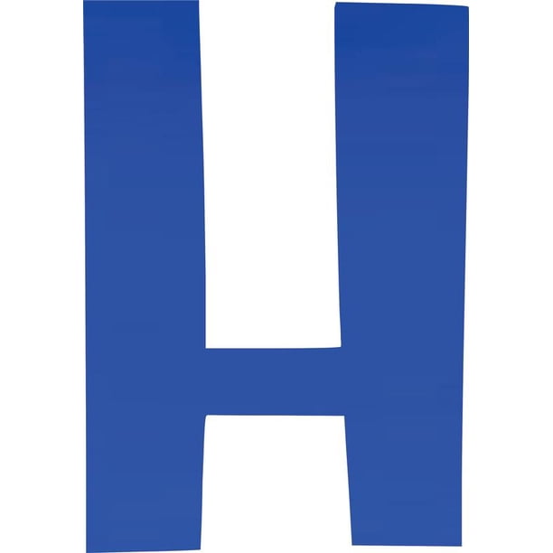 Acrylic Letter H Blank, 2'' Tall Transparent Dark Blue Acrylic Sign ...