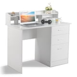 Winado White Computer Desk with Drawers & Hutch, Ideal for Home Office ...